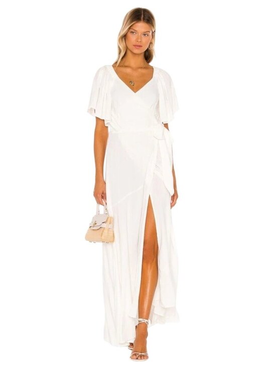 l*space | Dresses | L Space Panama Dress Wrap Maxi Short Flutter ...